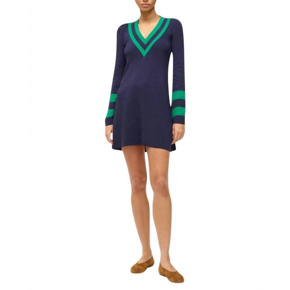 STAUD | Dresses | New Staud Sunshine Dress In Navyseaweed | Poshmark